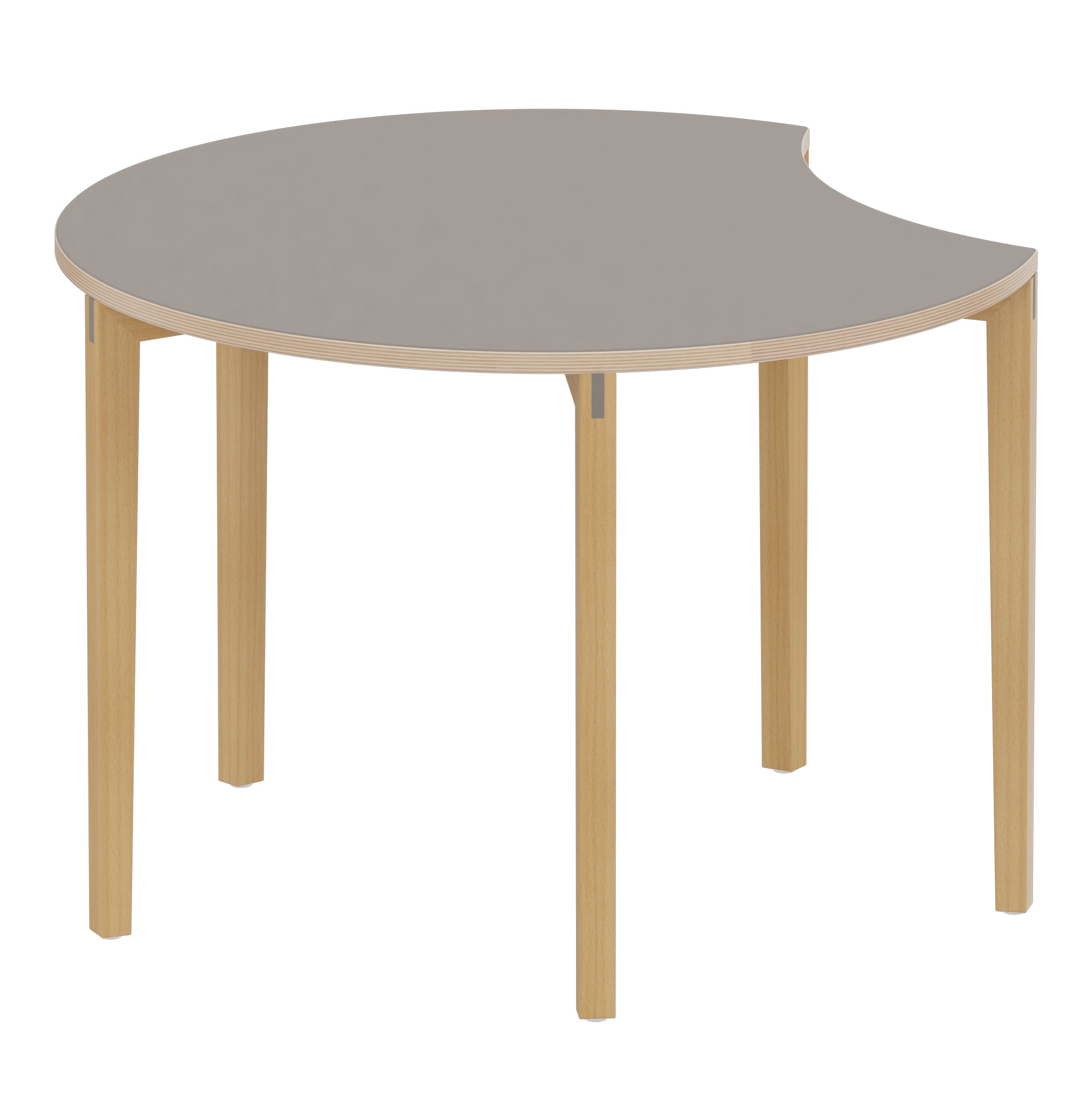 Tischplatte Doki Ø 110 cm dunkelgrau | Dusyma