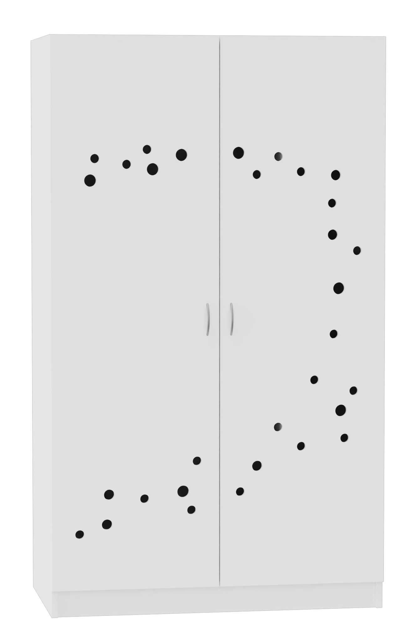 Liegepolster- und Deckenschrank für 7 Polster mit Türen, weiß Dekor