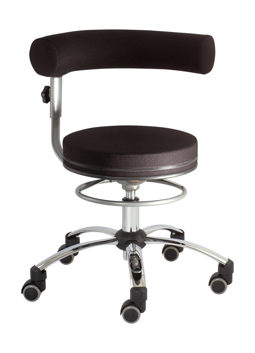 Sanus® Lehne höhenverstellbar Sitzhöhe 42 - 51 cm schwarz | Dusyma