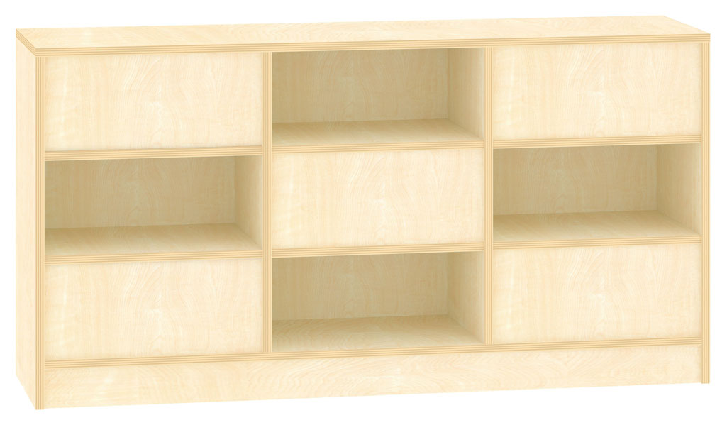 Raumteilregal mit wechselseitigen Rückwänden, Breite 149 cm | Dusyma